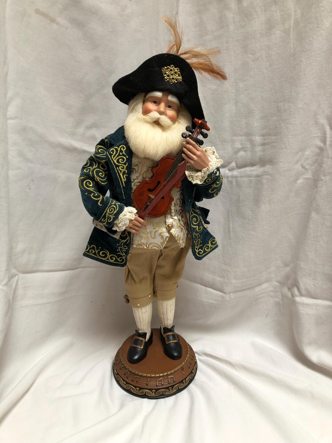 Vintage Neiman Marcus French Santa Claus Figure With Violin - Etsy