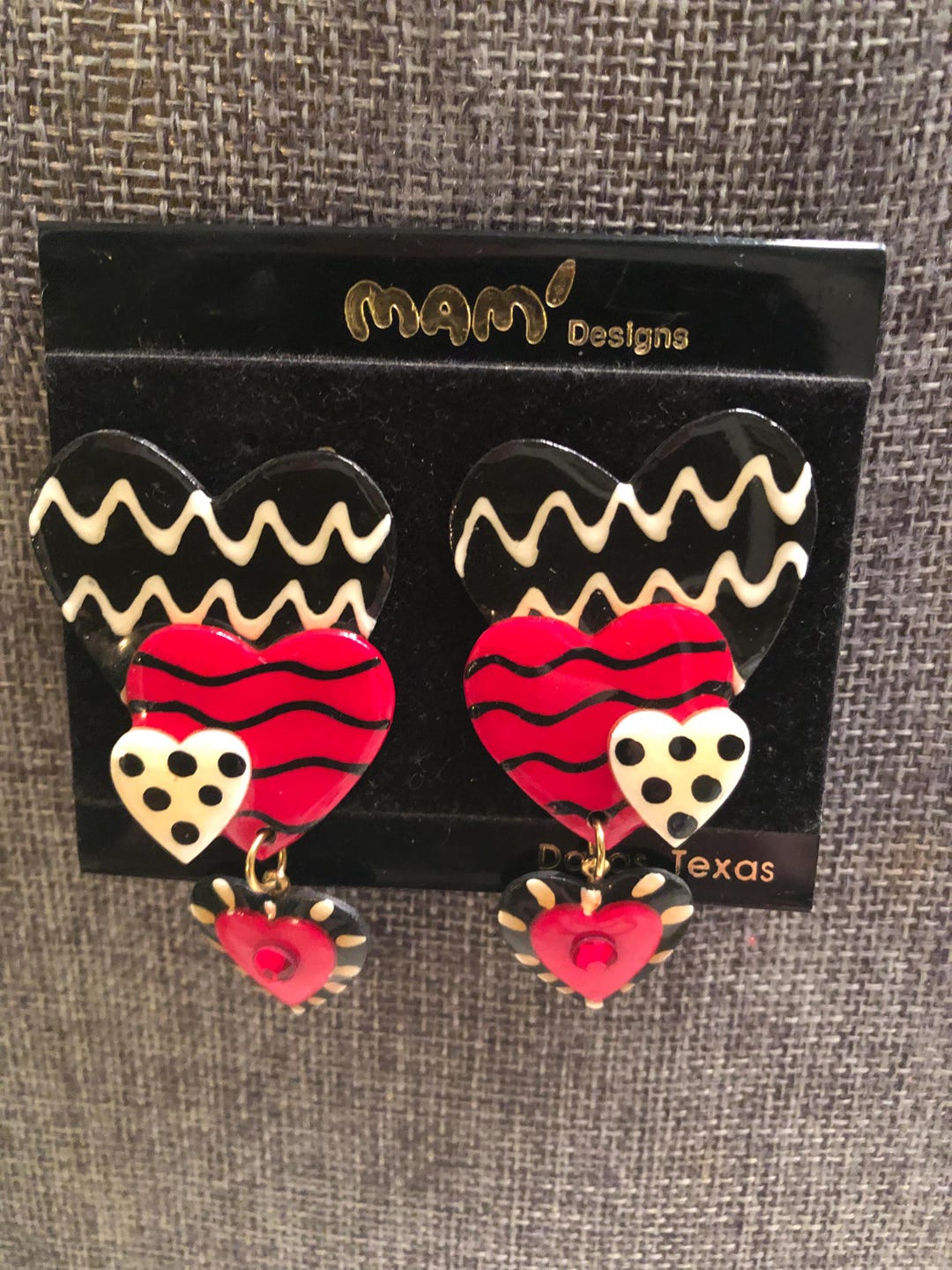 Vintage Designer Mam' Collectors Valentine's Red Black White & Pink Mix ...