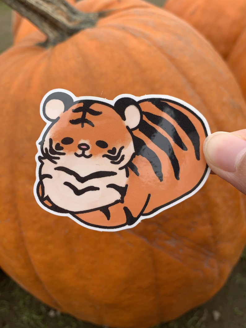 Chonky tiger stickers 3 designs | Etsy