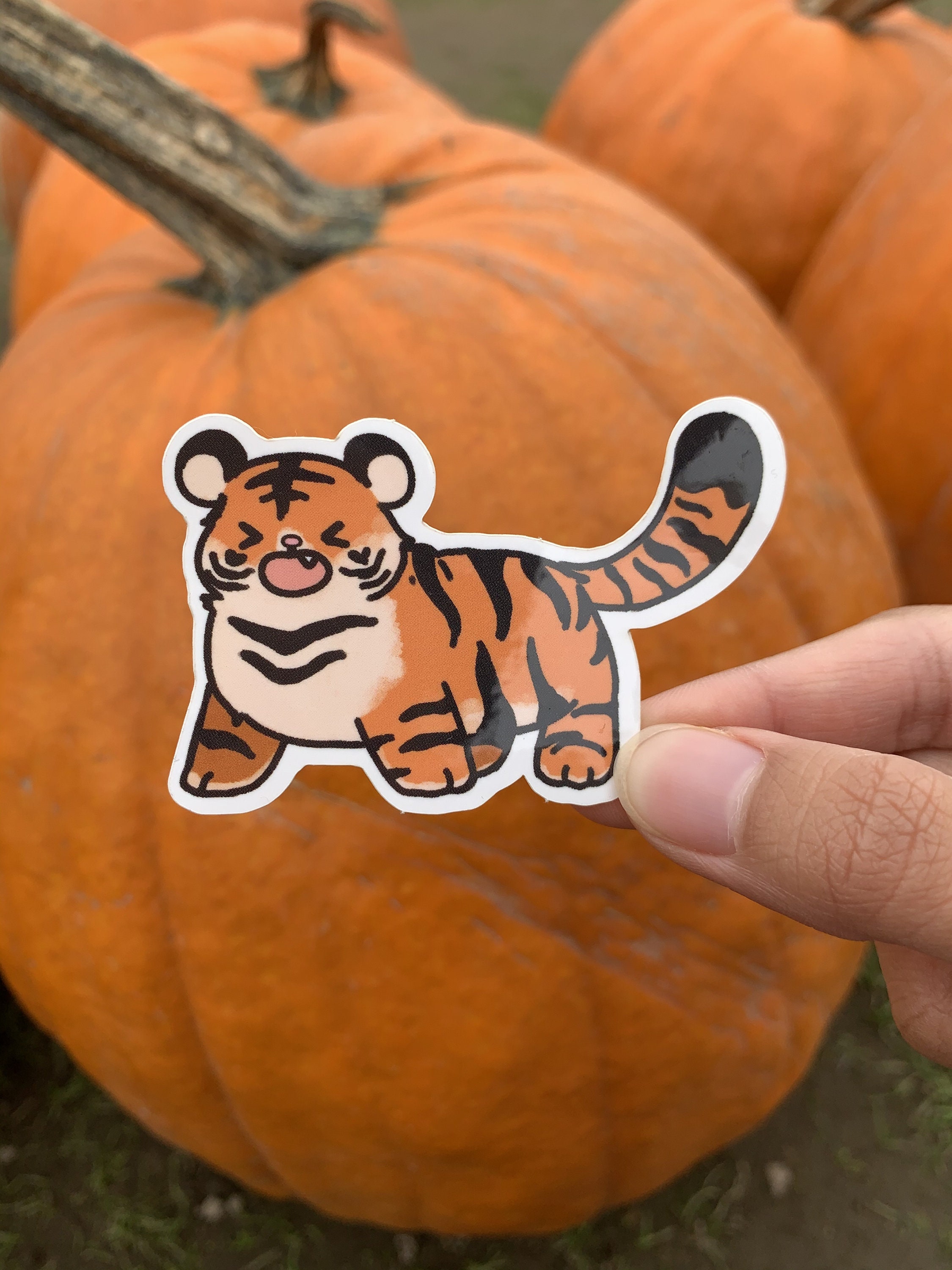Chonky tiger stickers 3 designs | Etsy