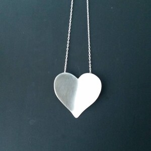Curved Sterling Silver Heart - Etsy