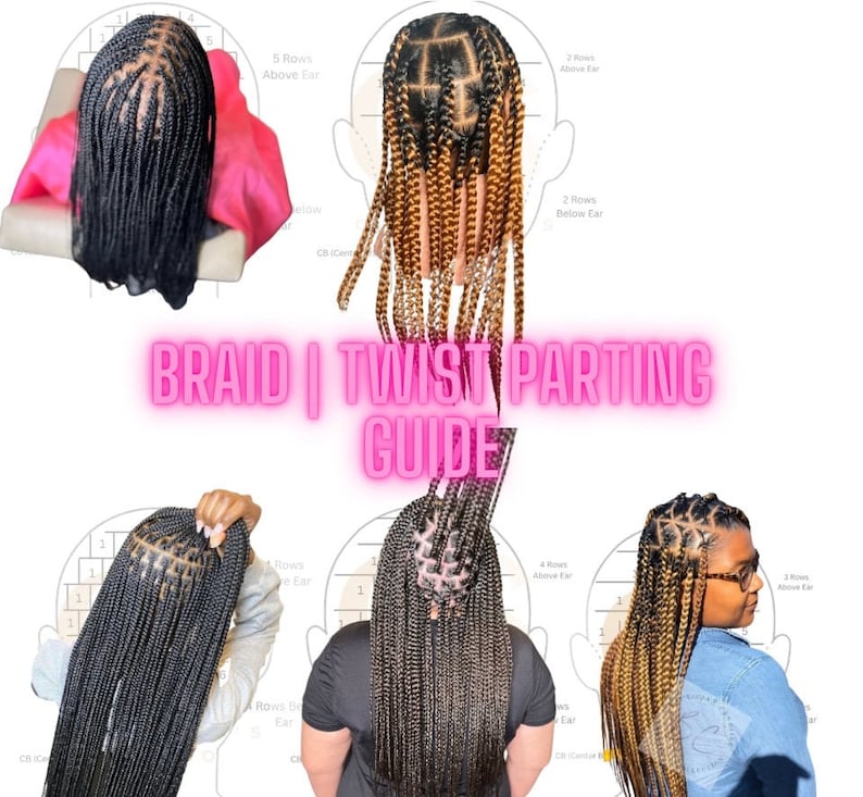 Parting Guide for Braids | Twist | Brick Parting| Hairstyles | Braid ...