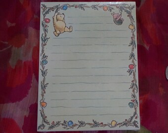 Lovely Cute Vintage 90s Winnie the Pooh Christmas Stationery Notepad ...