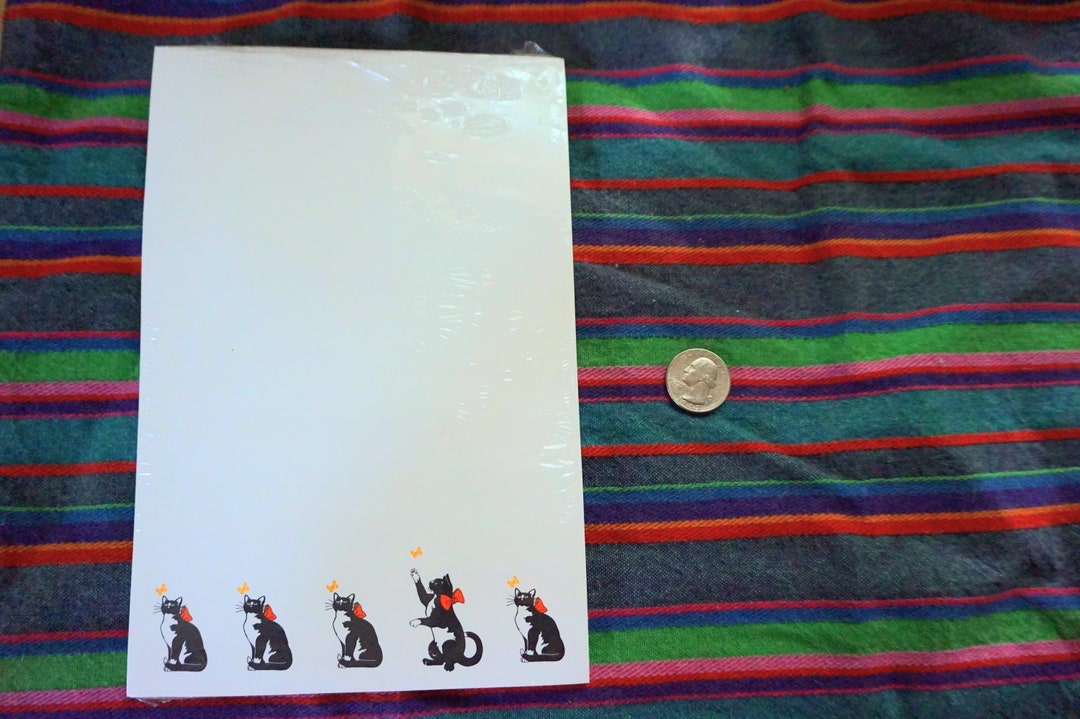 Very Cute Sweet Vintage 80s Cats Theme Stationery Pad. Lovely Adorable ...