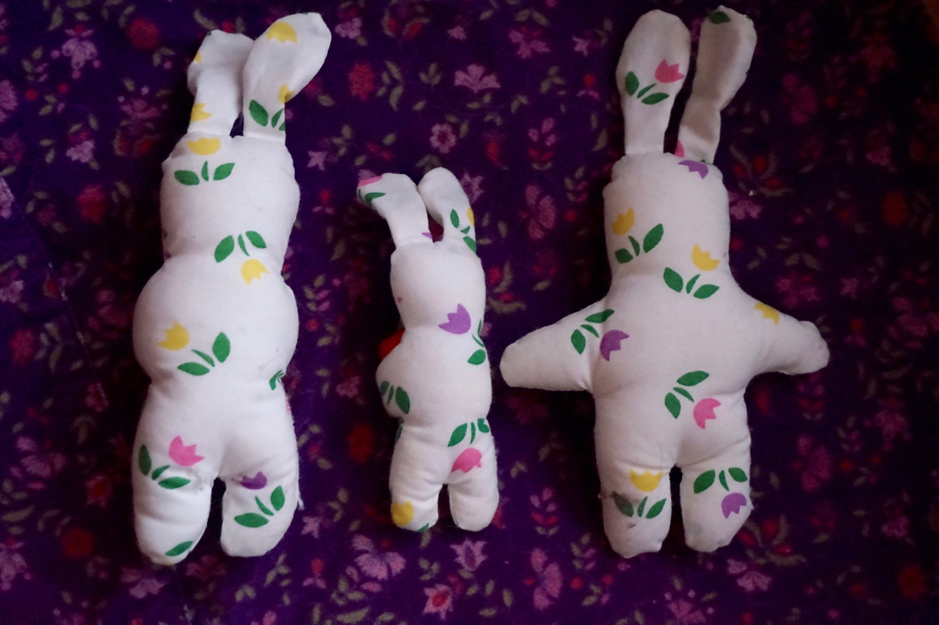 Adorable Vintage 80s Bunny Family Plushie Set. Vintage 80s Lot | Etsy