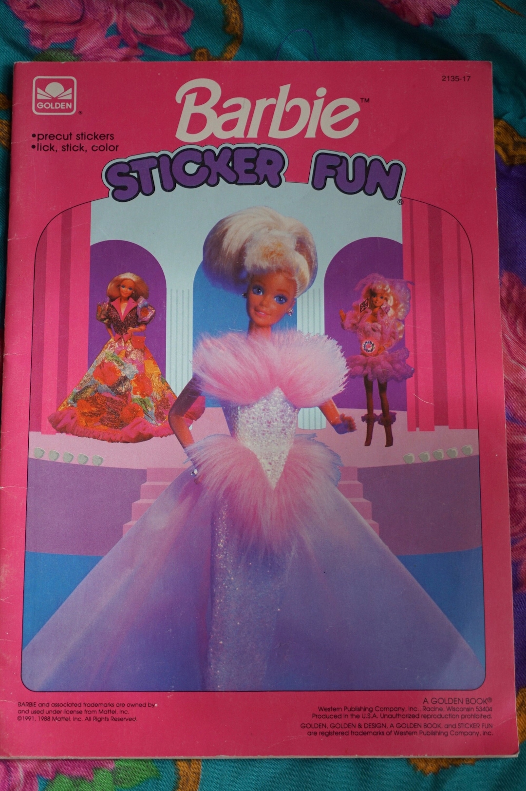 Amazing Colorful Rare Vintage 90s Golden Book Barbie Sticker Fun Book ...