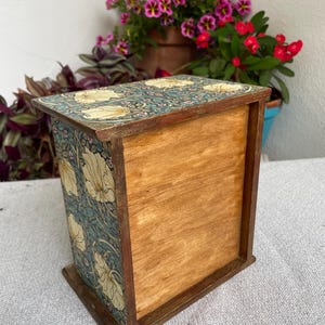William Morris Tulips -unique Mini Drawer-hand Decorated Wooden Drawer ...