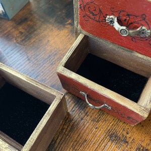 William Morris Tulips unique Mini Drawer-hand Decorated Wooden Drawer ...