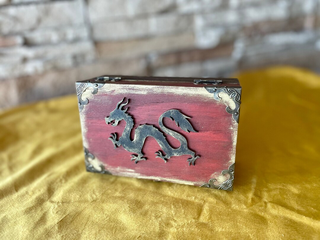 Unique Oriental Box-hand Decorated Wooden Box-chinese Dragon Box ...