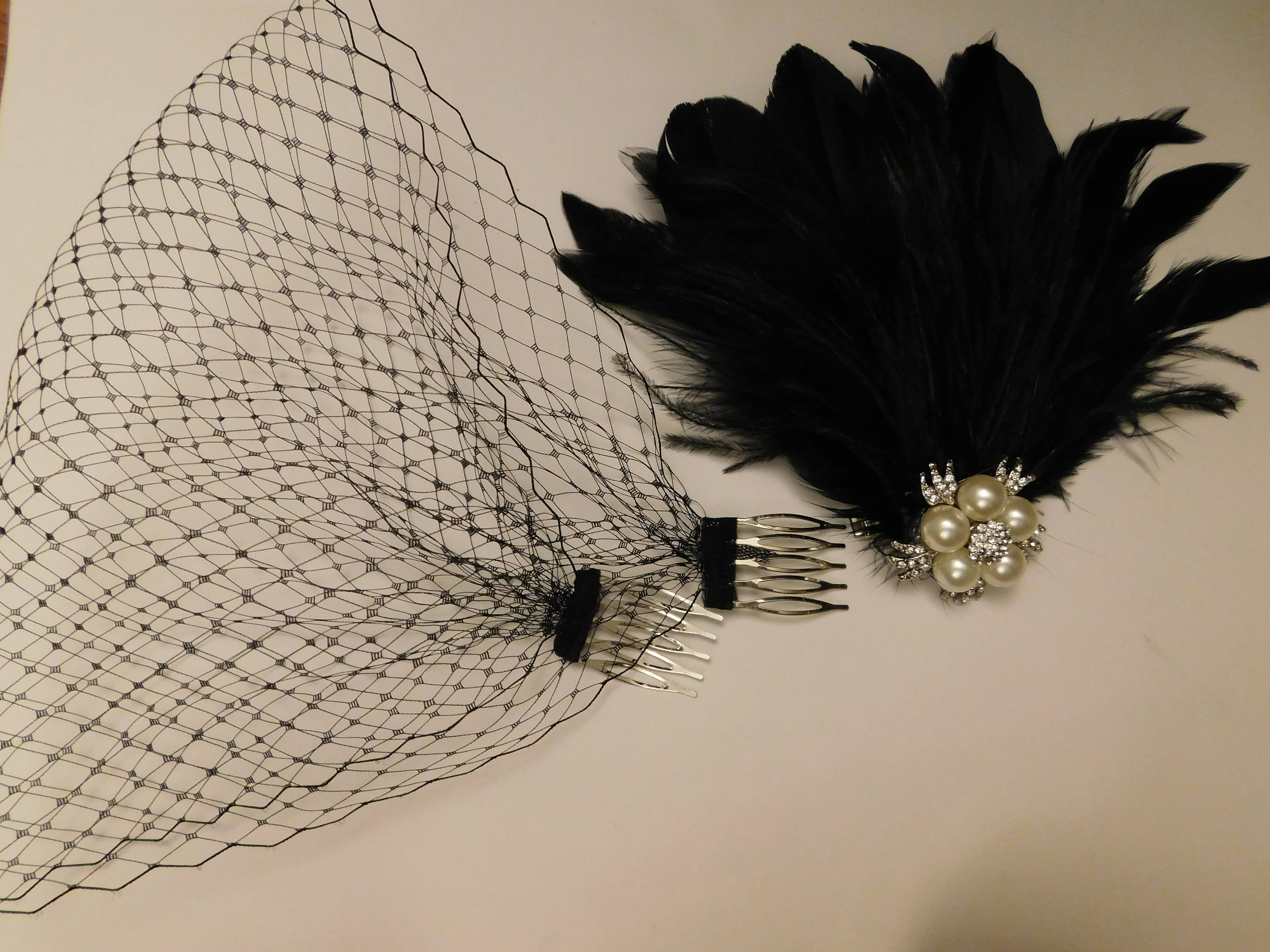 Birdcage Veil Bridal Fascinator Gatsby Fascinator 1920s - Etsy