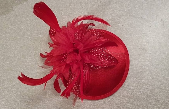 Red Fascinator Hat. Wedding ladies Day Hat royal Ascot Hat Wedding cocktail Hat Women Wedding Headband Hat ladies Cocktail Hatinator Etsy Canada
