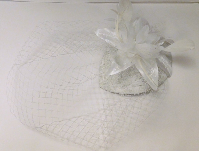 Birdcage Veil Hat Fascinator Bridal Ivory Fascinator Wedding - Etsy UK