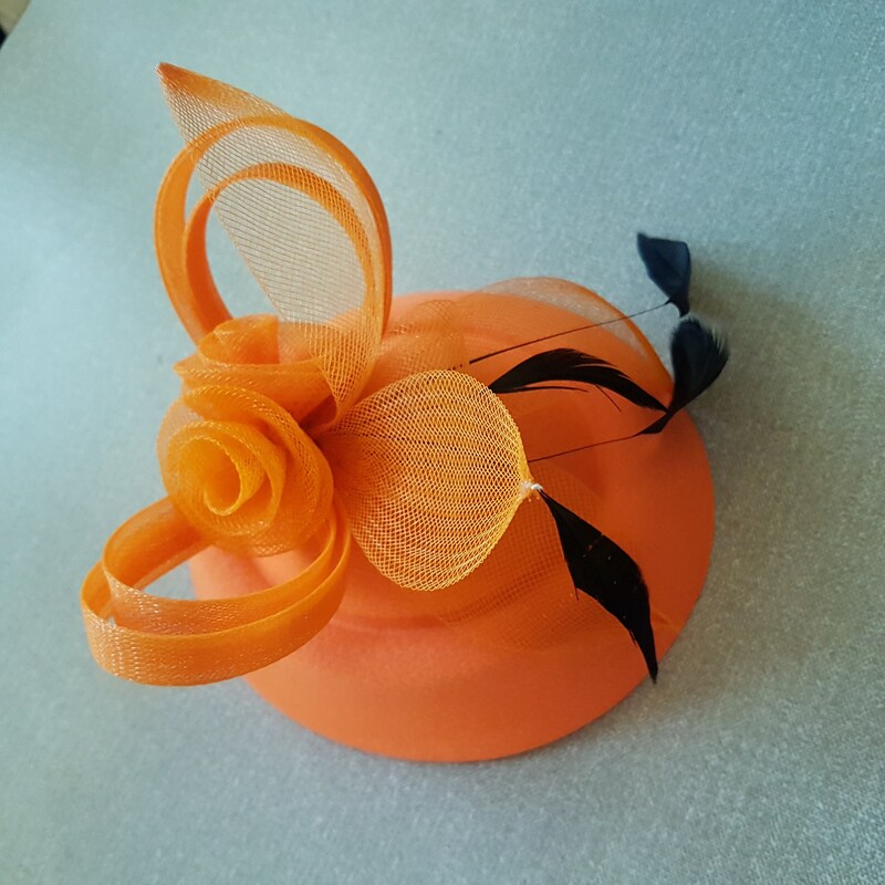 Orange Fascinator - Etsy