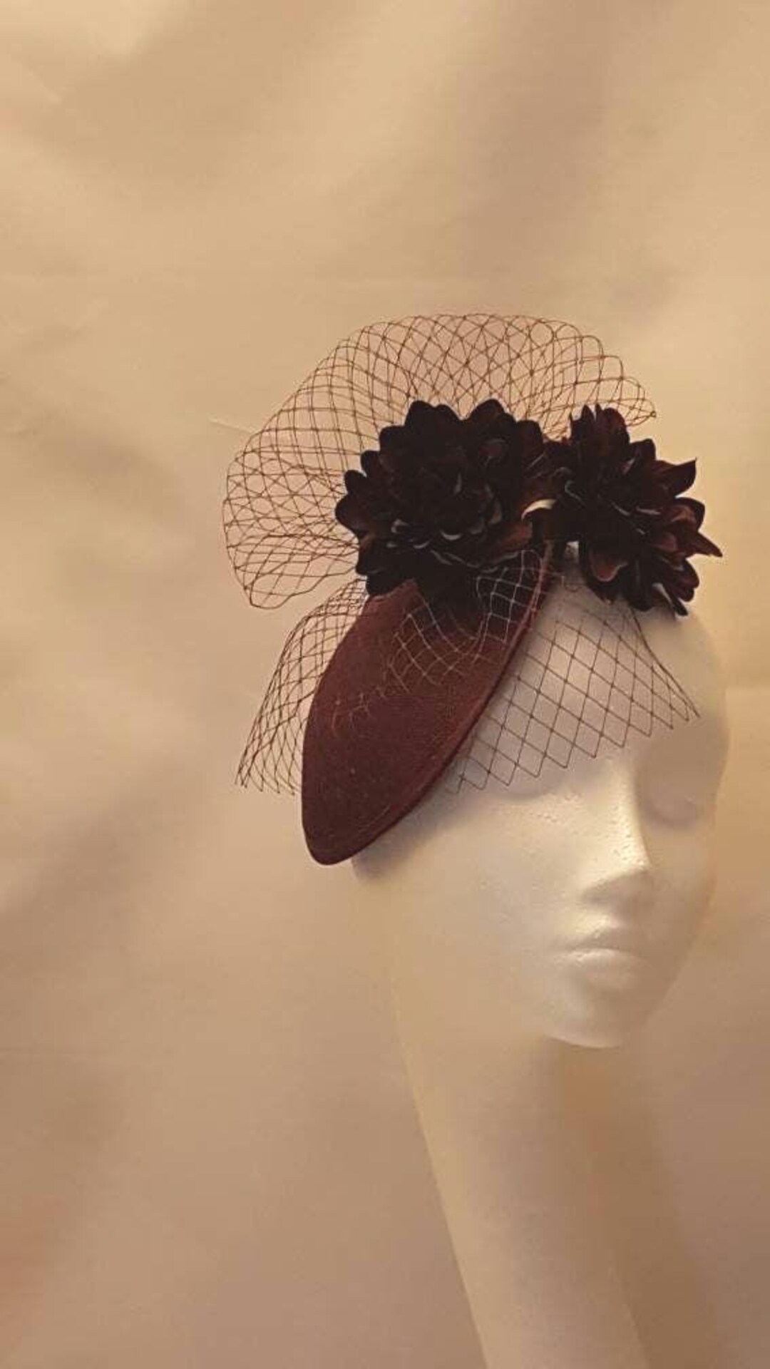 Plum/burgundy Hat Fascinator,mother of the Bridewedding,ascot,cocktail ...