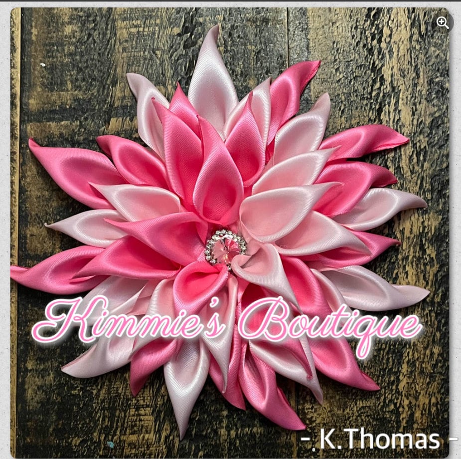 Hot Pink and Light Pink Satin Flower Pin/brooch/ Shoulder Pin/flower ...