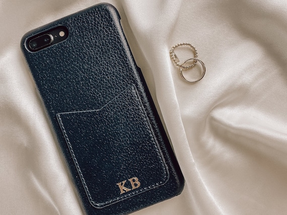 Navy Pocket Leather Phone Case iPhone Credit Card Phone Case Folio Phone Case iPhone Wallet Phone Case Personalised Phone Case Navy Etsy Ireland