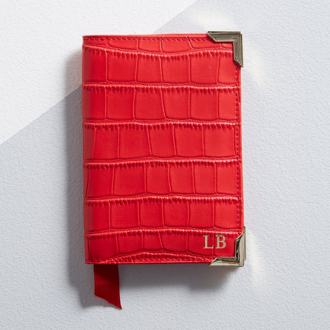 Leather, Leather Travel Set, Red Leather Passport, Mock Croc Leather ...