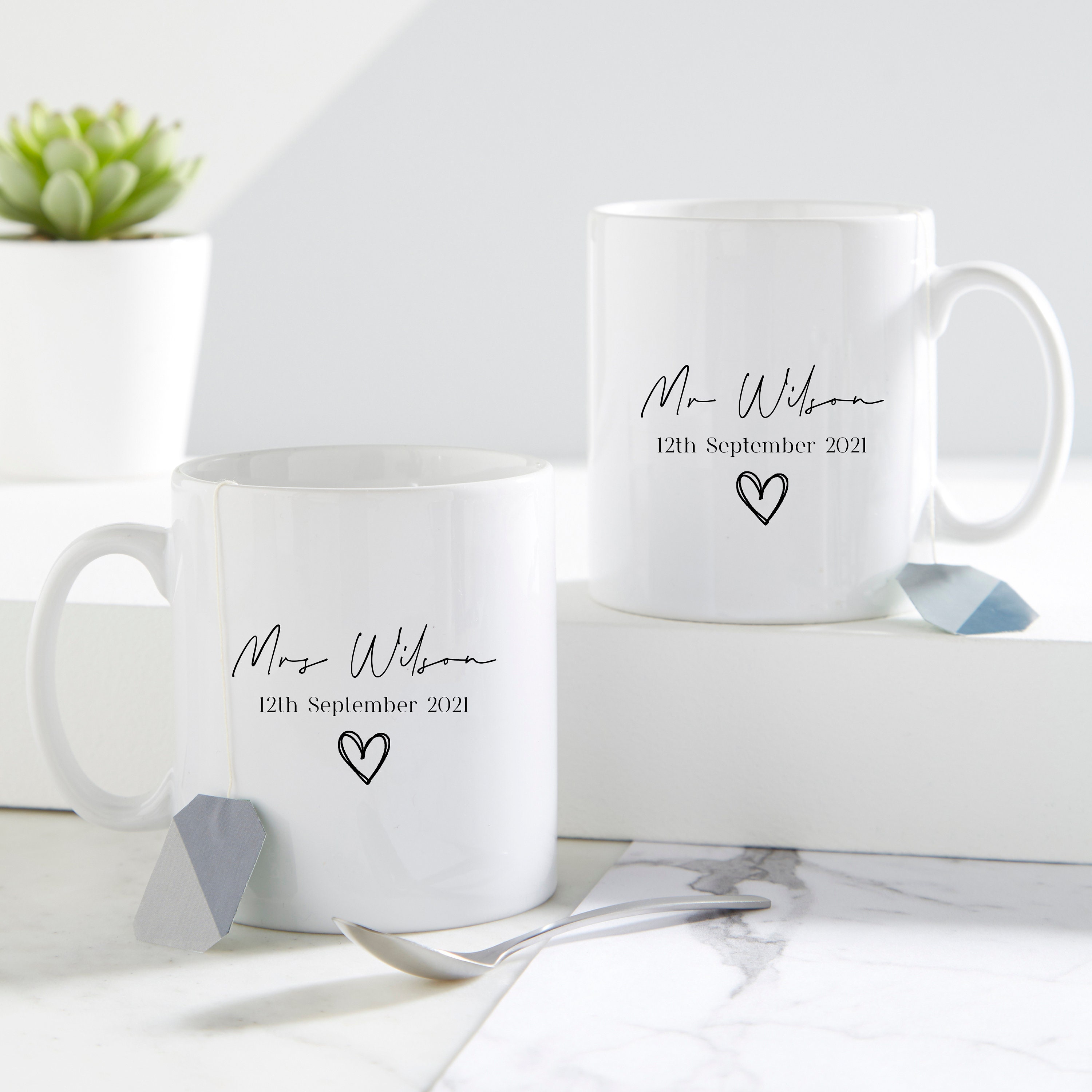 Wedding Mugs Personalised Mugs Wedding Gift Anniversary Gift - Etsy