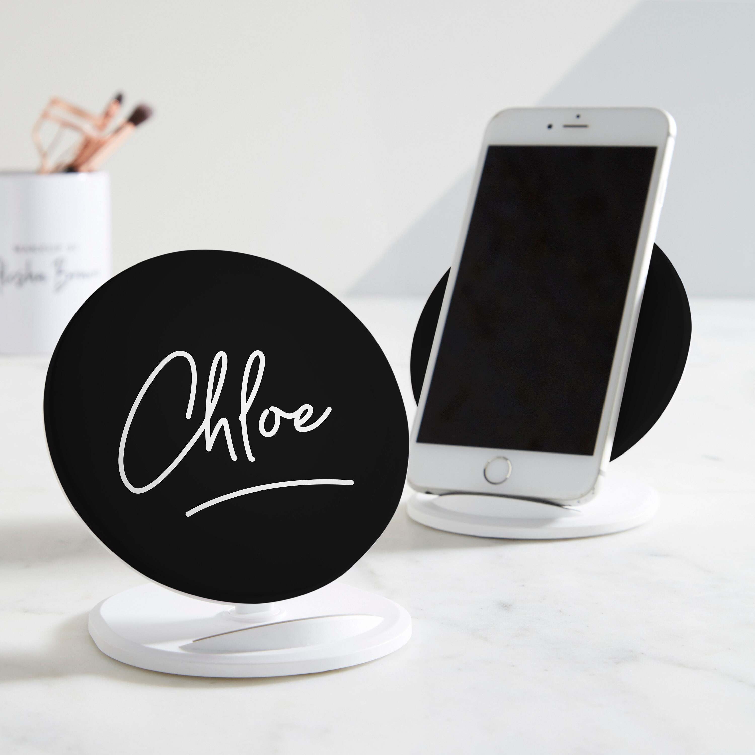 Charger Black Personalised Phone Charger Induction - Etsy UK