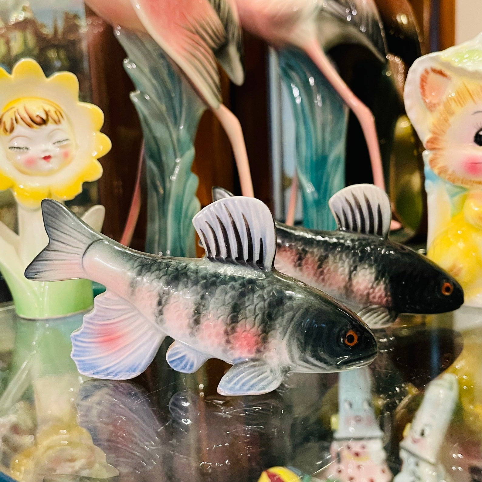 Fancy Trout Fish Salt and Pepper Shakers Made in Japan Circa | Etsy