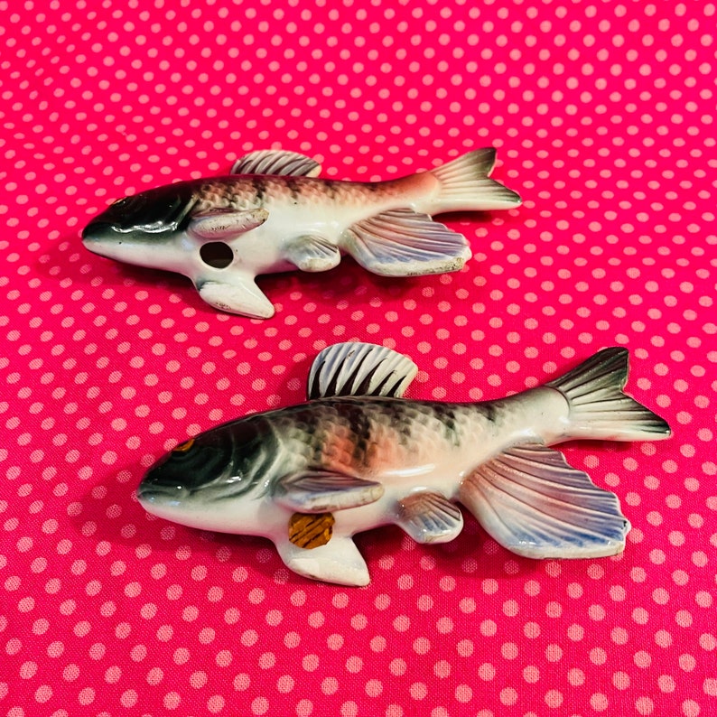 Fancy Trout Fish Salt and Pepper Shakers Made in Japan Circa | Etsy