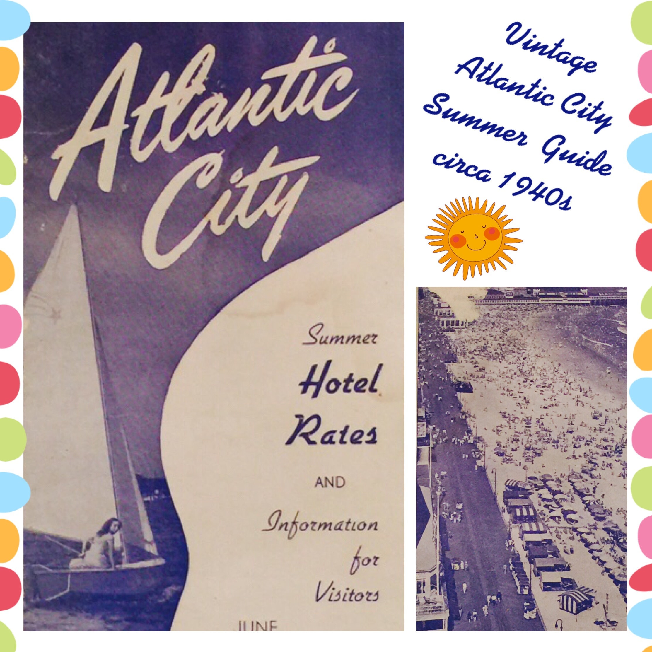 Atlantic City Summer Guide Brochure Made in USA Circa 1940s - Etsy