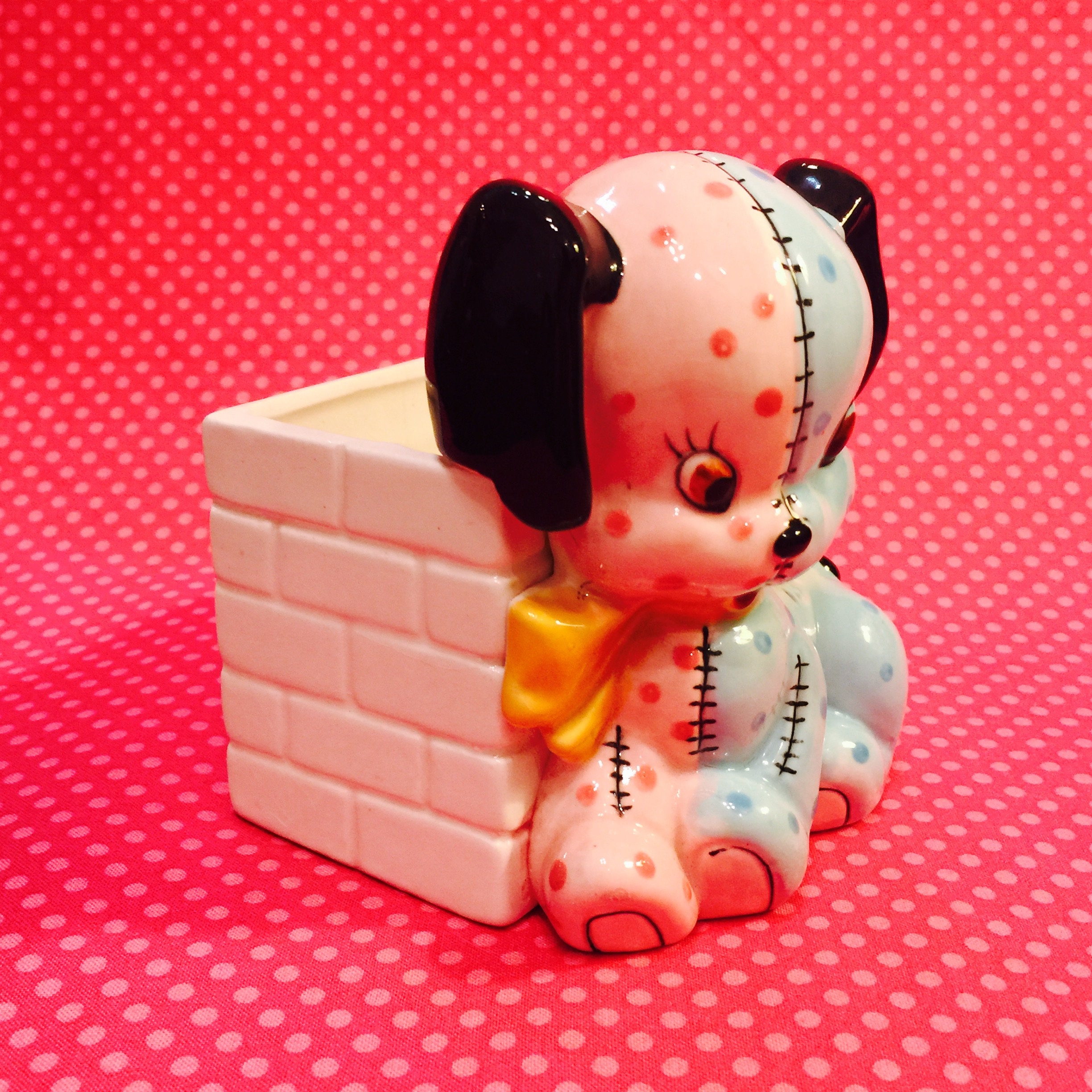 Napco Anthropomorphic Stuffed Animal Puppy Dog Planter Made in Japan ...