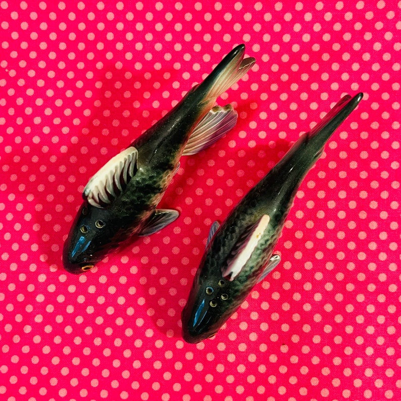 Fancy Trout Fish Salt and Pepper Shakers Made in Japan Circa | Etsy