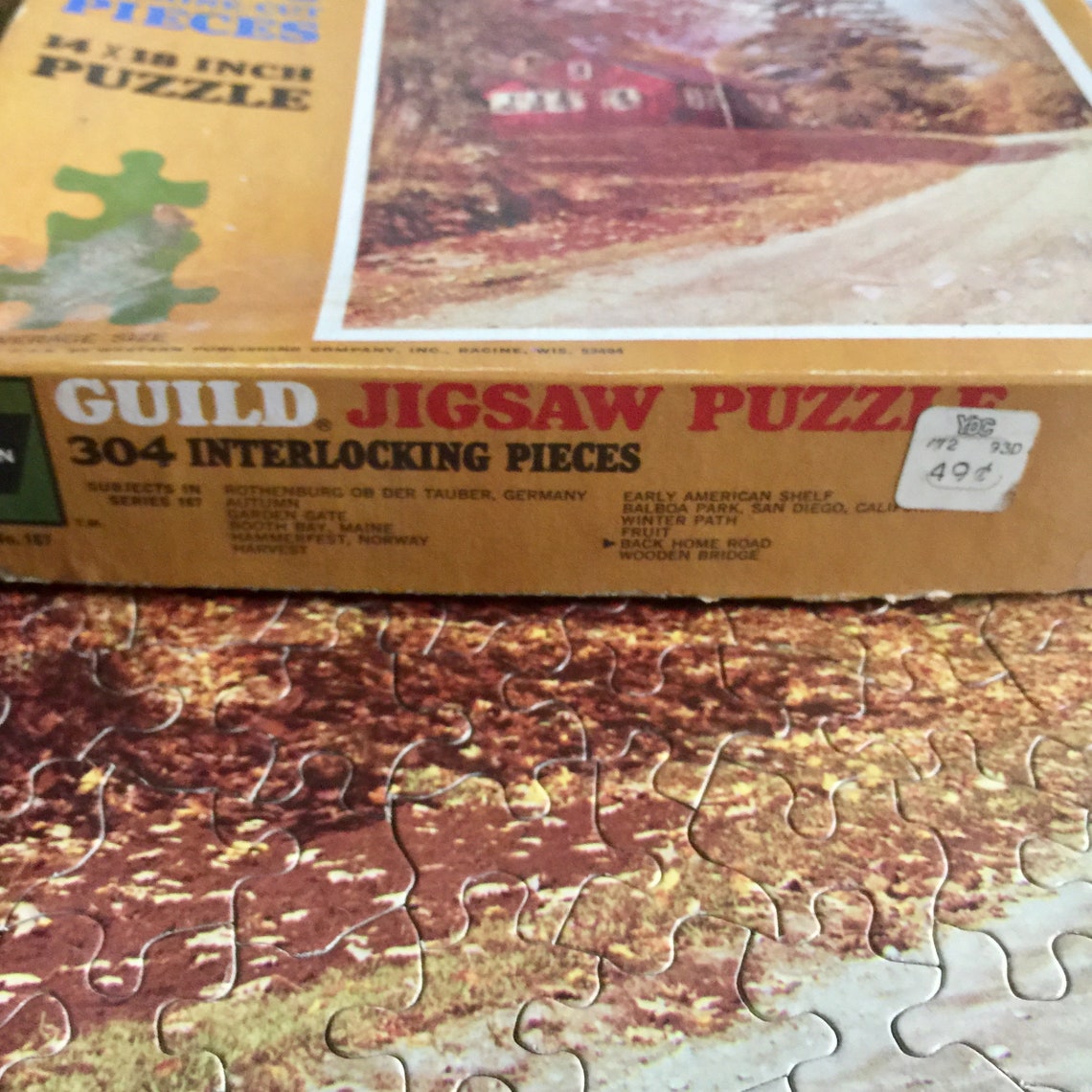 Whitman Guild Jigsaw Puzzle Back Home Road made in | Etsy