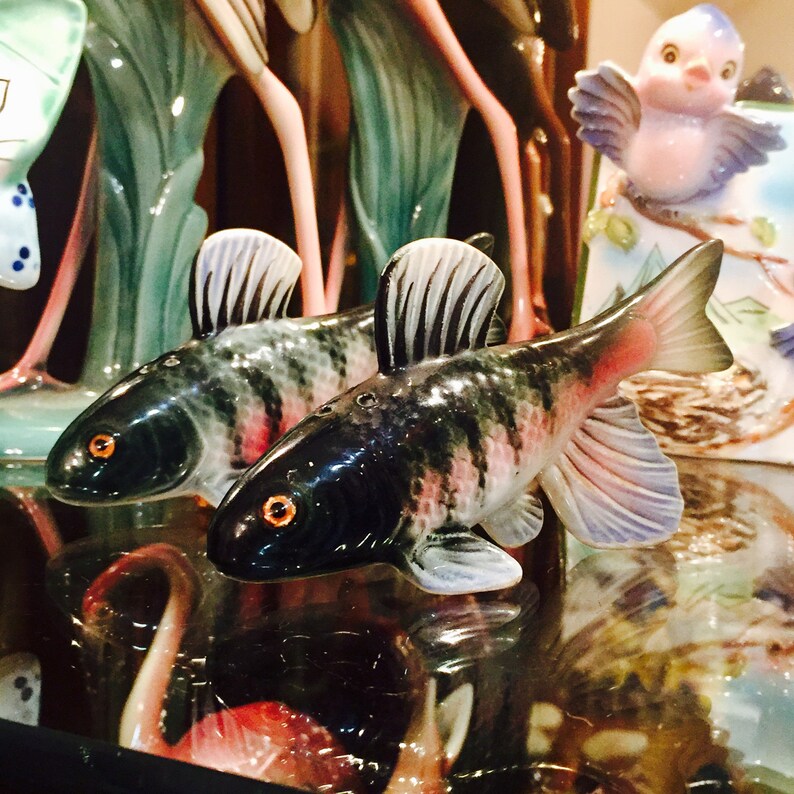 Fancy Trout Fish Salt and Pepper Shakers made in Japan circa | Etsy