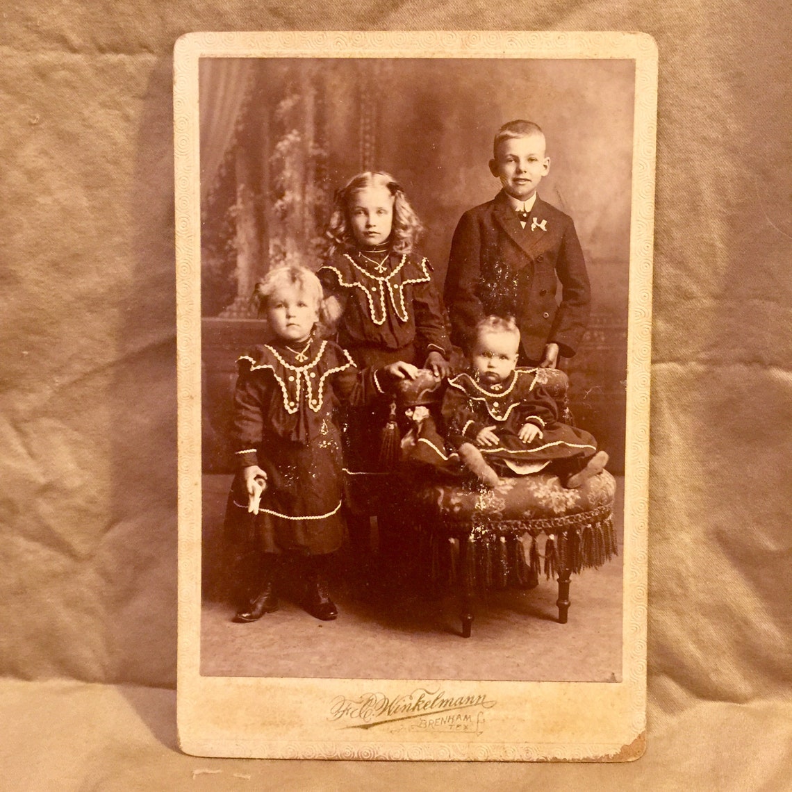 Antique Cabinet Card Family Photograph Taken in Texas Circa 1880s - Etsy