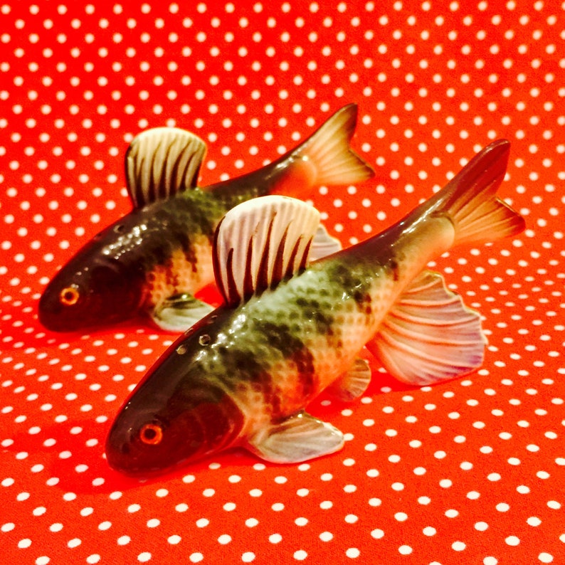 Fancy Trout Fish Salt and Pepper Shakers made in Japan circa | Etsy