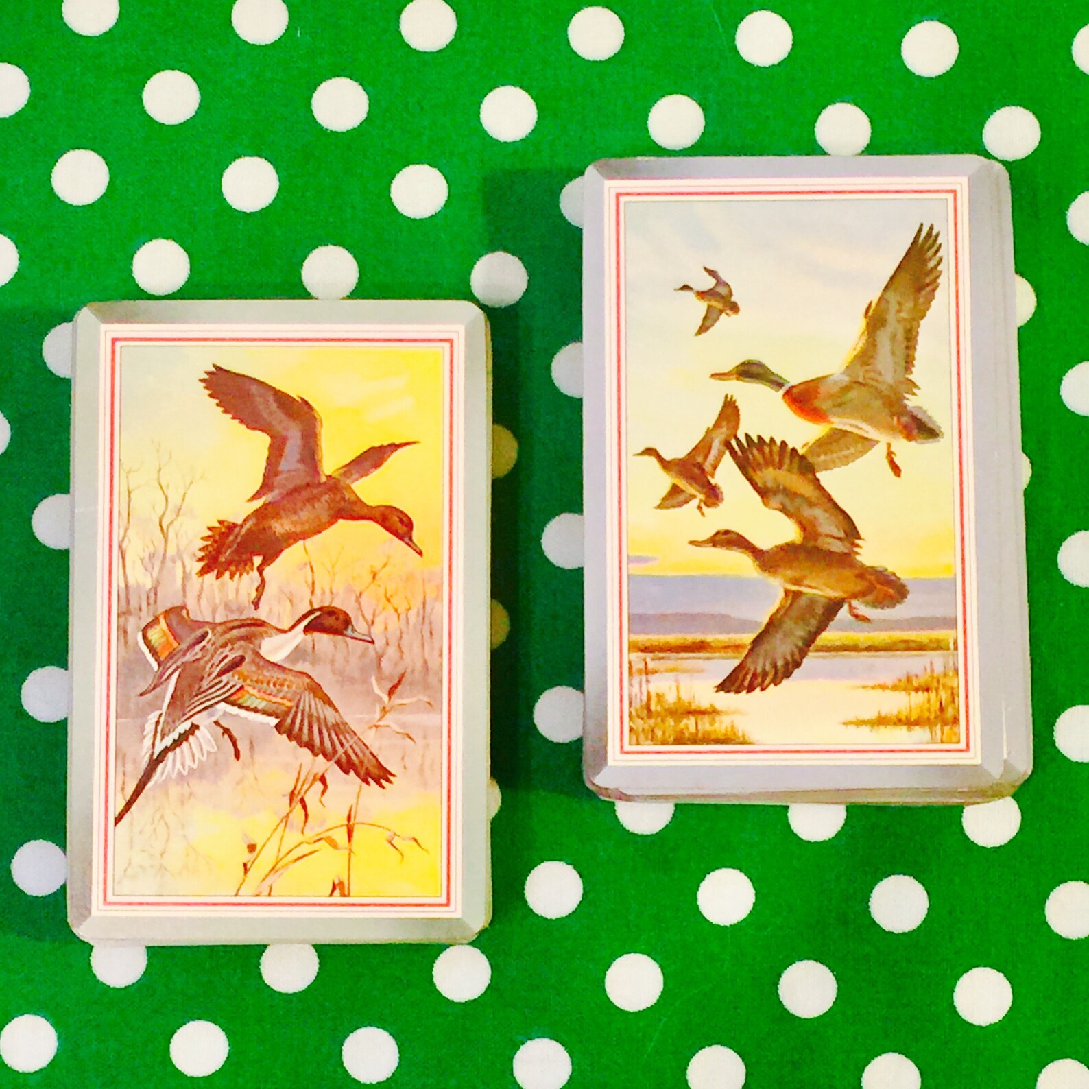 Bridge Set With 2 Decks of Cards Made in the USA Circa 1950s | Etsy
