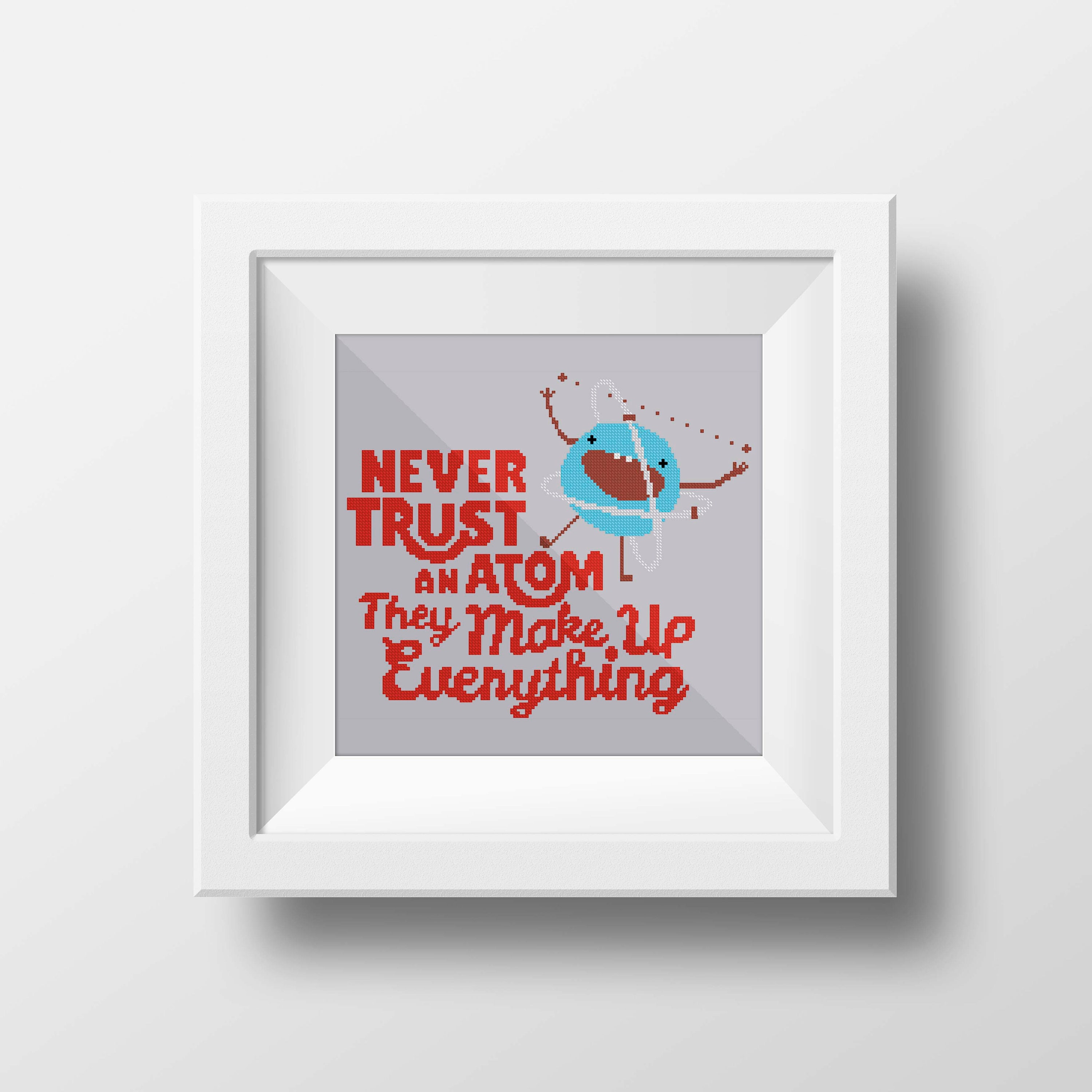 Funny Physics Quote Never Trust An Atom They Make Up | Etsy