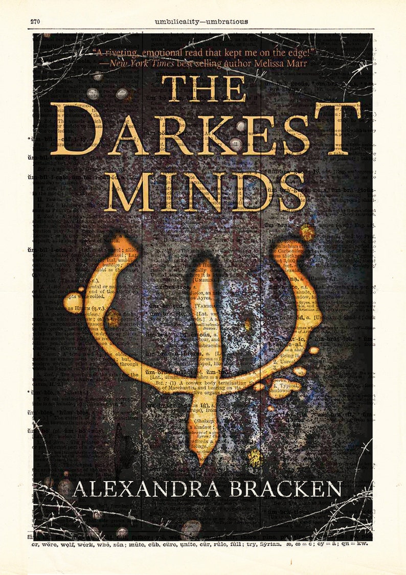 The Darkest Minds by Alexandra Bracken. Book Cover Art Print | Etsy