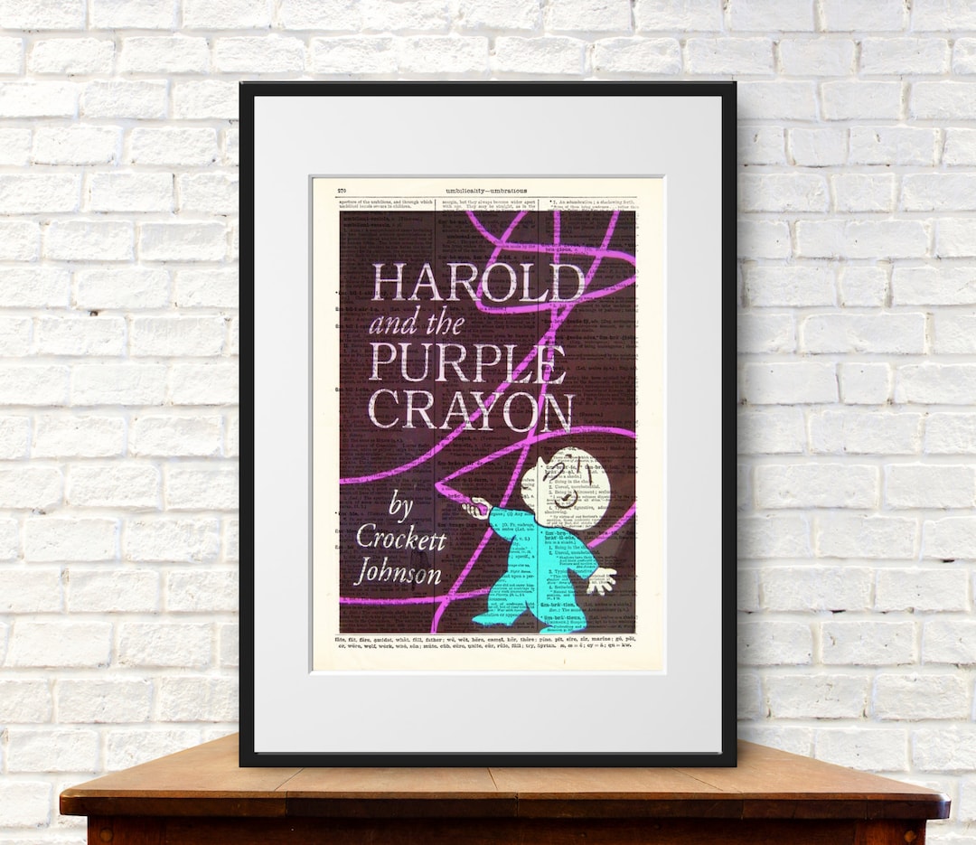 Harold and the Purple Crayon by Crockett Johnson. Book Cover - Etsy