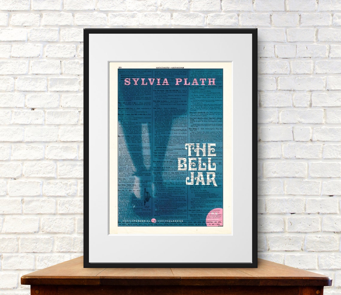 The Bell Jar by Sylvia Plath. Book Cover Art Print - Etsy
