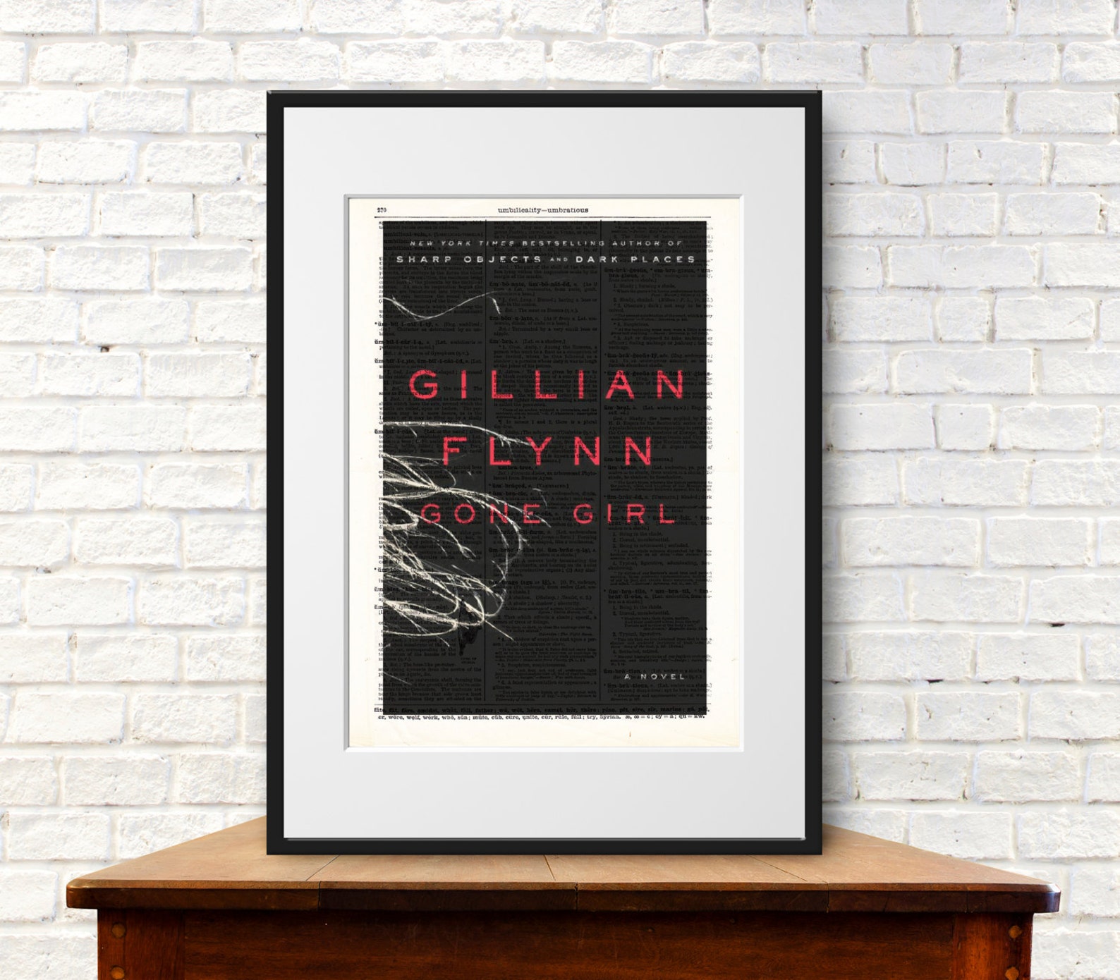 Gone Girl by Gillian Flynn. Book Cover Art Print - Etsy
