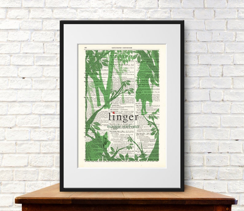Linger by Maggie Stiefvater. Book Cover Art Print - Etsy