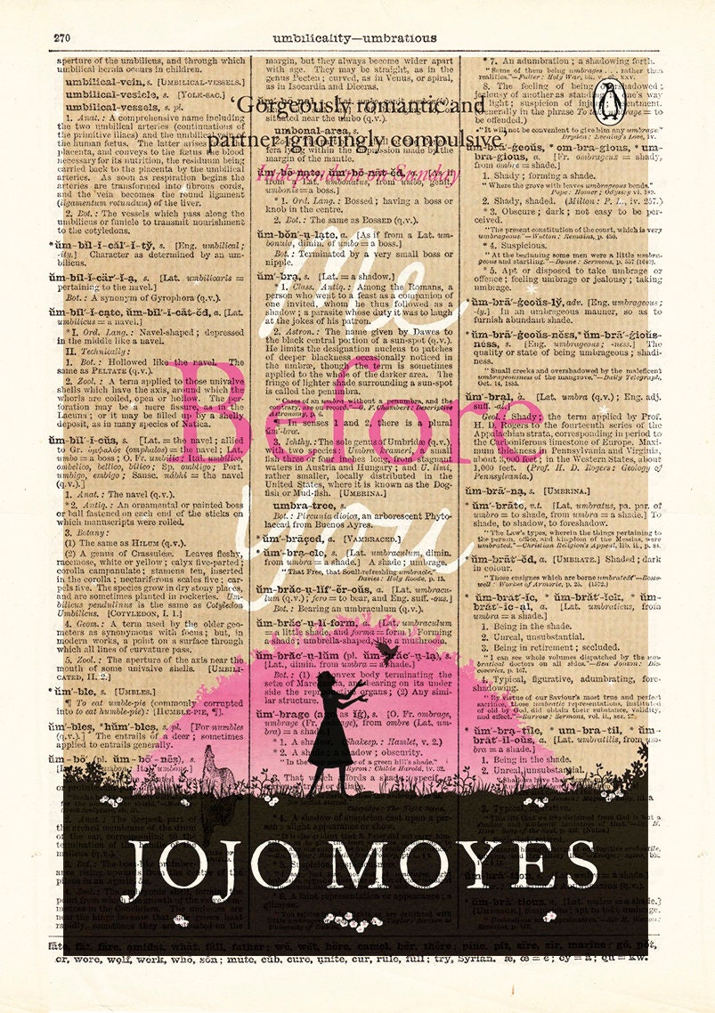 Me Before You by Jojo Moyes. Book Cover Art Print - Etsy UK