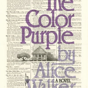 The Color Purple by Alice Walker. Book Cover Art Print - Etsy