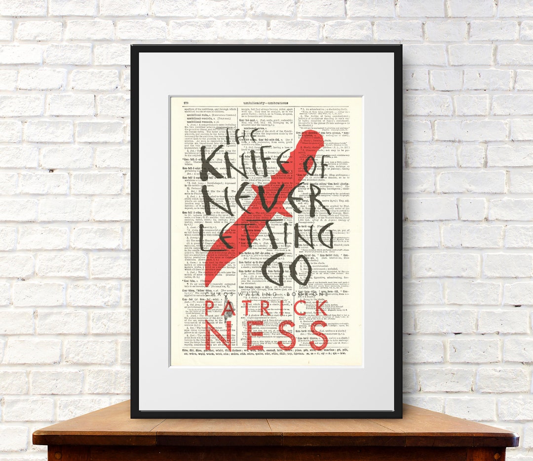 The Knife of Never Letting Go by Patrick Ness. Book Cover Art Print - Etsy