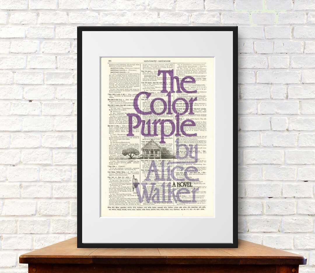 The Color Purple by Alice Walker. Book Cover Art Print - Etsy