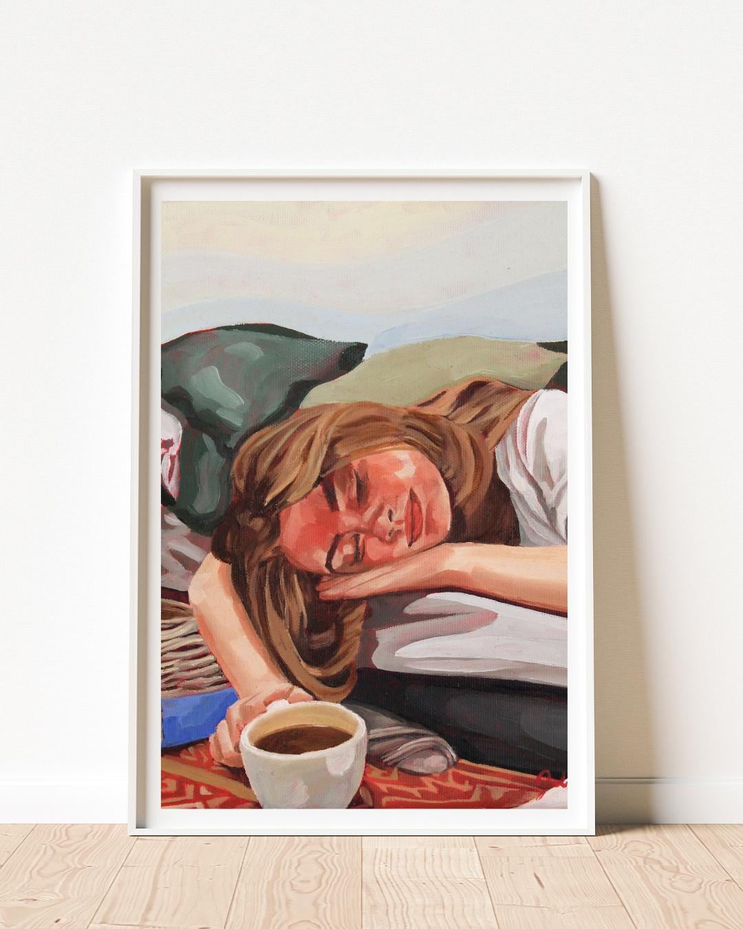 Sleeping in | Oil Painting Art Print - Etsy