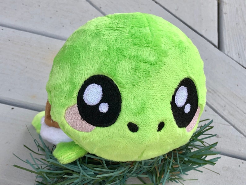 Box Turtle Plush Stuffed Animal, Plushie, Minky, Kawaii Style ...