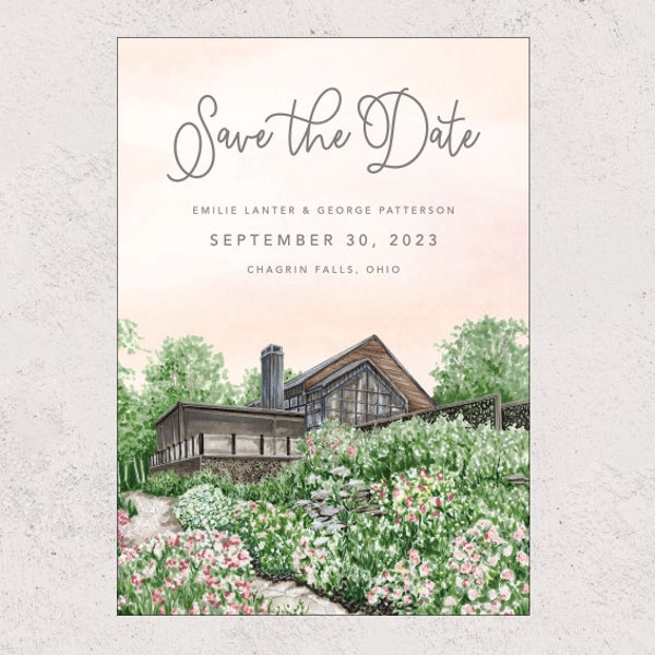 Custom Save the Date Drawing - Etsy