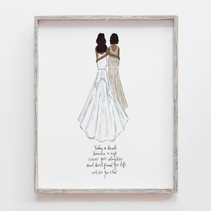 PDF: Custom Mother of the Bride Drawing From Daughter in YOUR Dresses ...