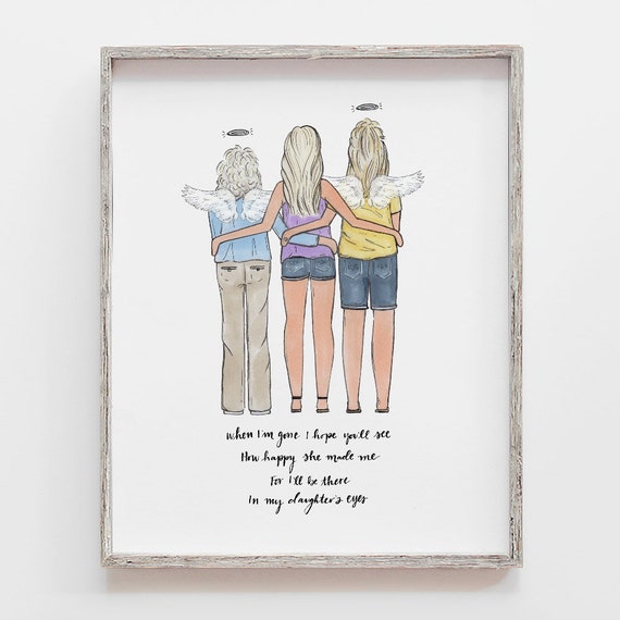Custom Family Remembrance Drawing Print Family Illustration | Etsy UK