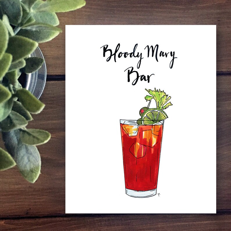 PDF Blood Mary Bar Sign Bridal Shower Blood Mary Bar Sign - Etsy