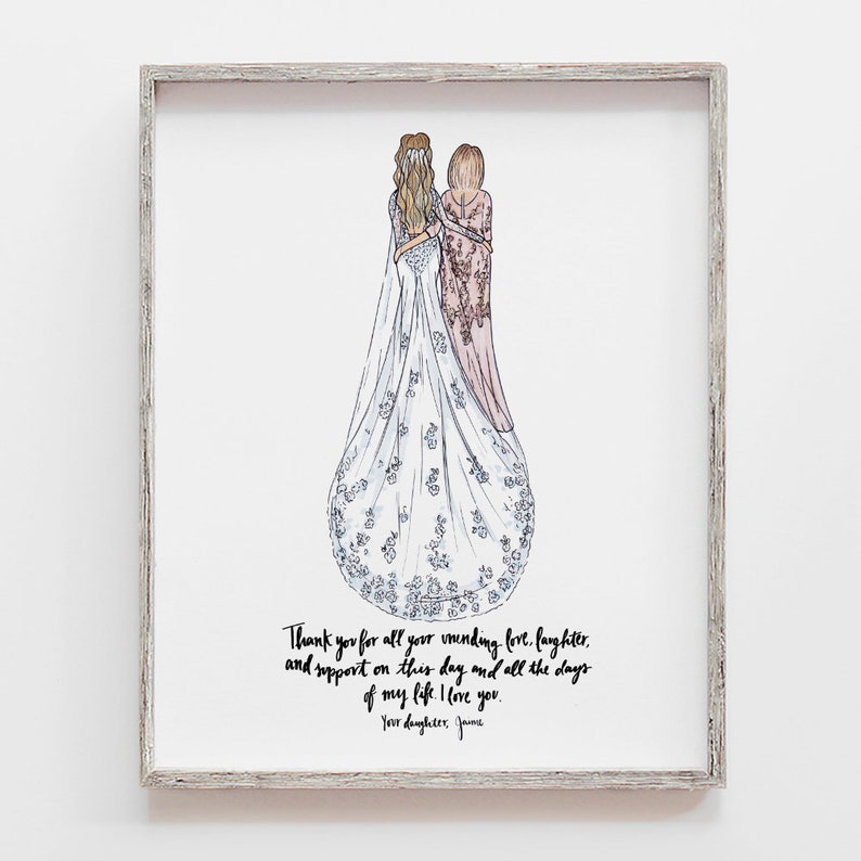PDF: Custom Mother of the Bride Drawing From Daughter in YOUR - Etsy
